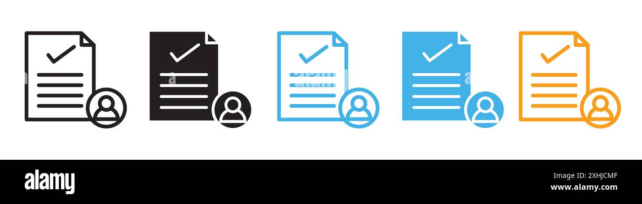 Personal assessment icon Black line art vector in black and white ...