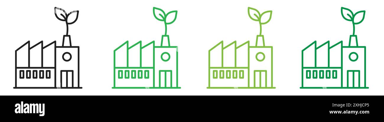 Green factory icon hi-res stock photography and images - Alamy