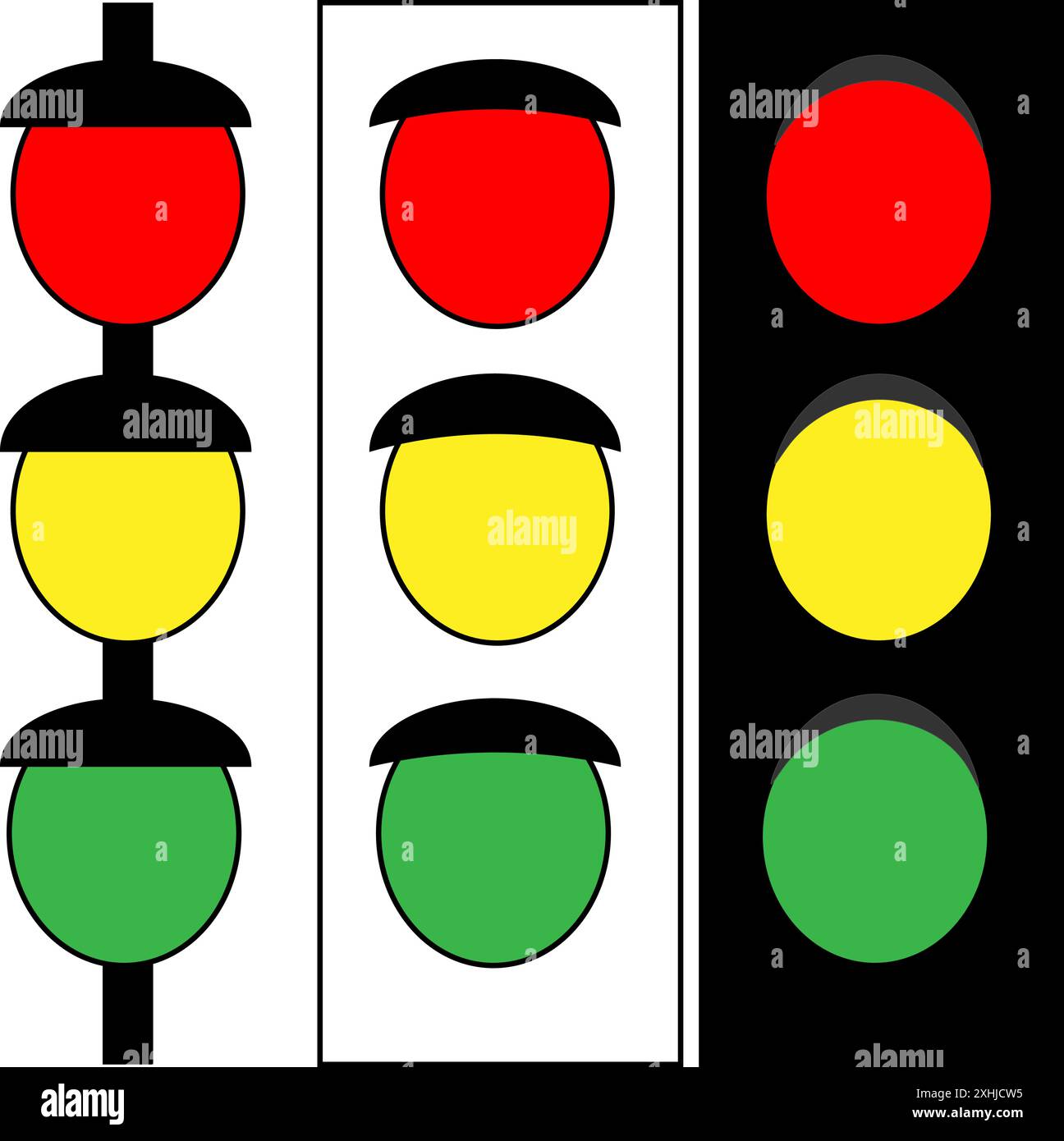Illuminated traffic signals Stock Vector Images - Alamy