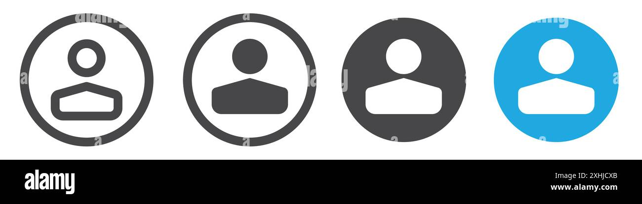 Login icon Black line art vector in black and white outline set ...