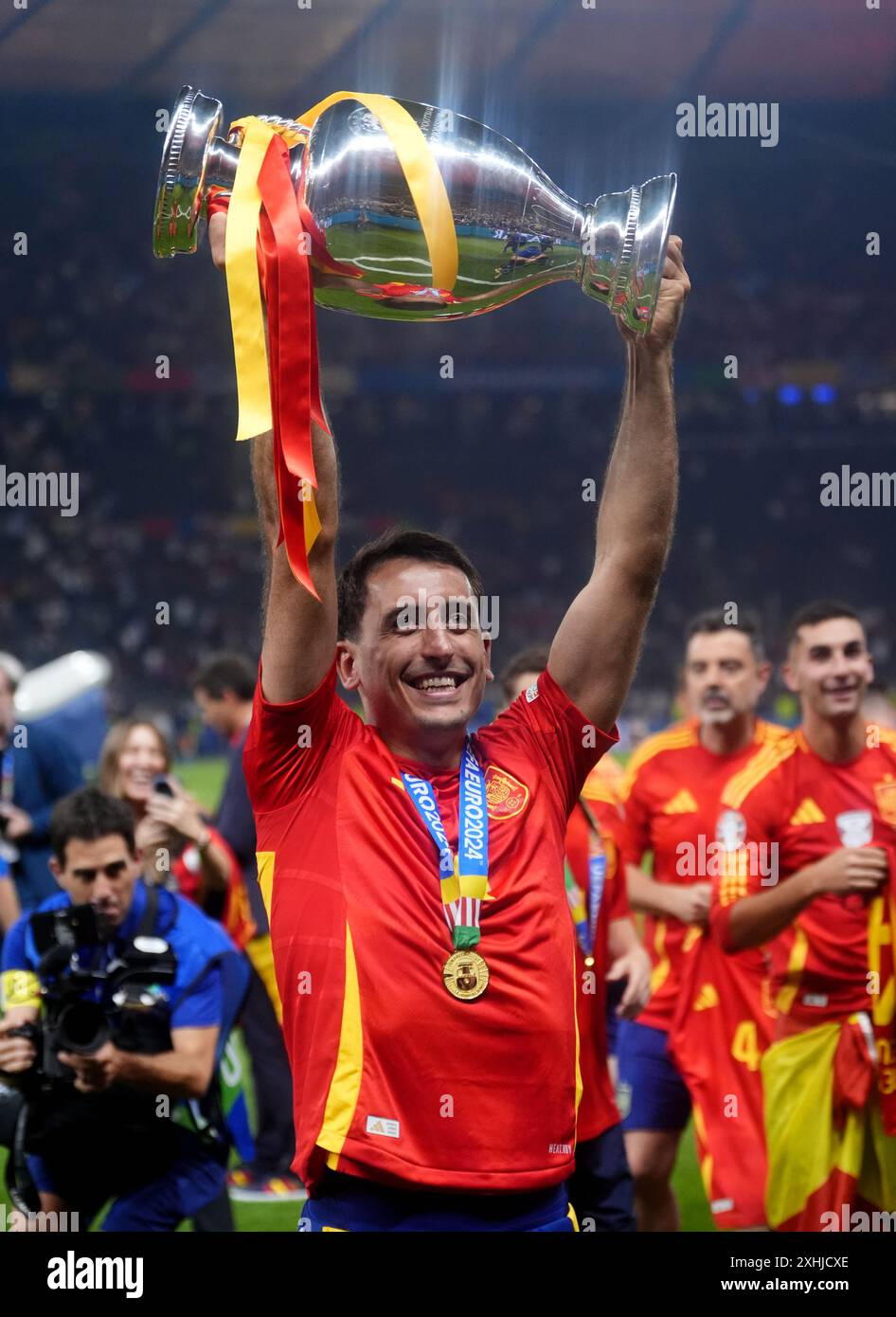 Spain's Mikel Oyarzabal celebrates with the trophy after winning the ...