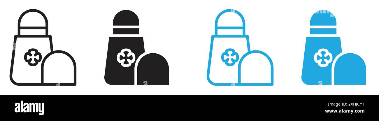 Deodorant roll on icon Black line art vector in black and white outline ...