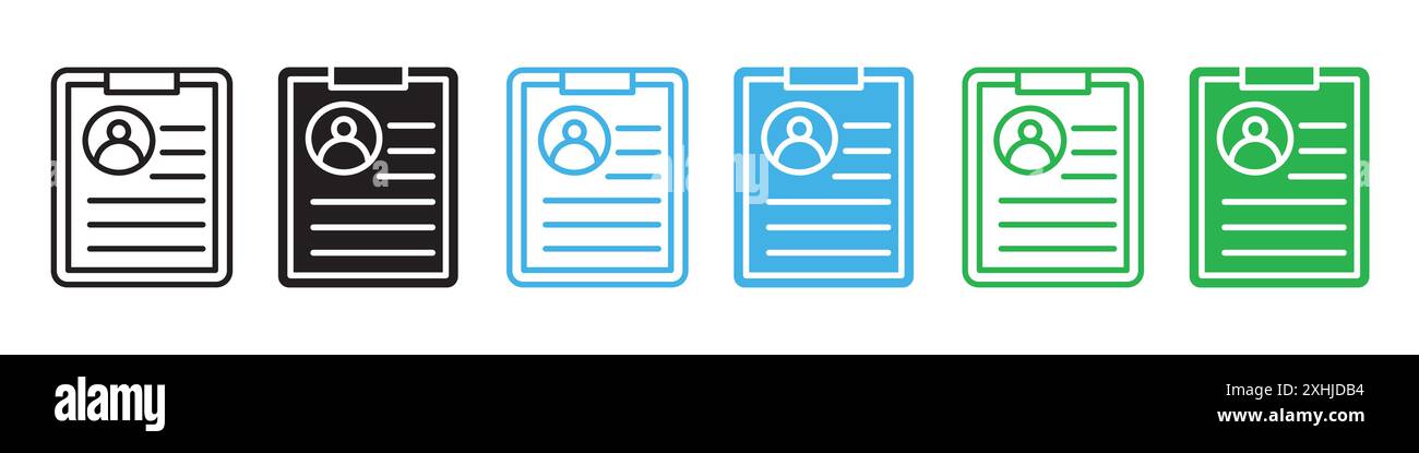 Job description icon Black line art vector in black and white outline ...