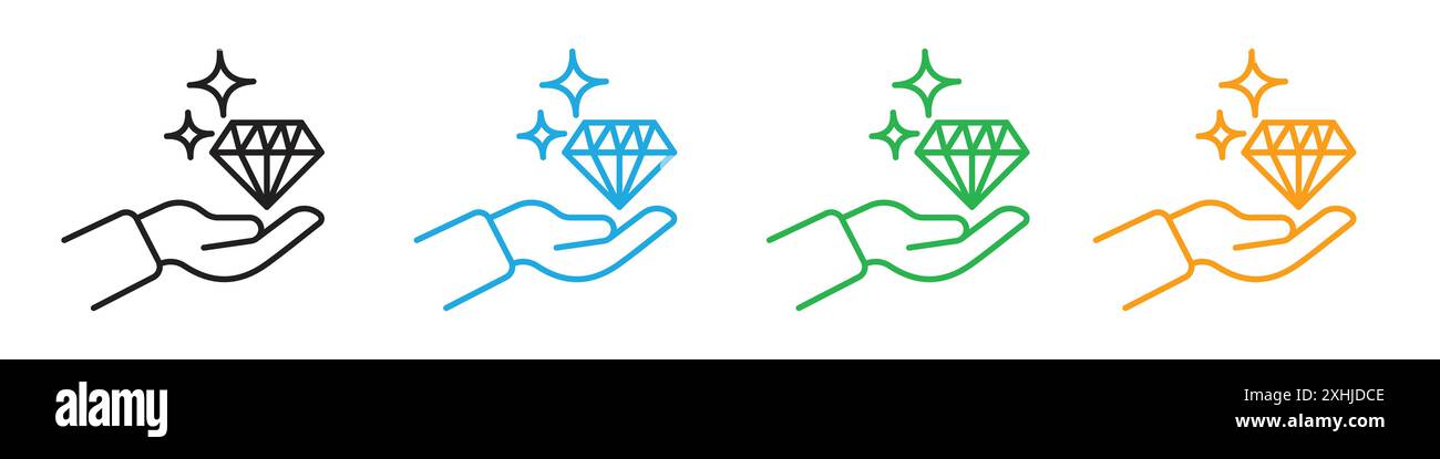 Value icon Black line art vector in black and white outline set ...