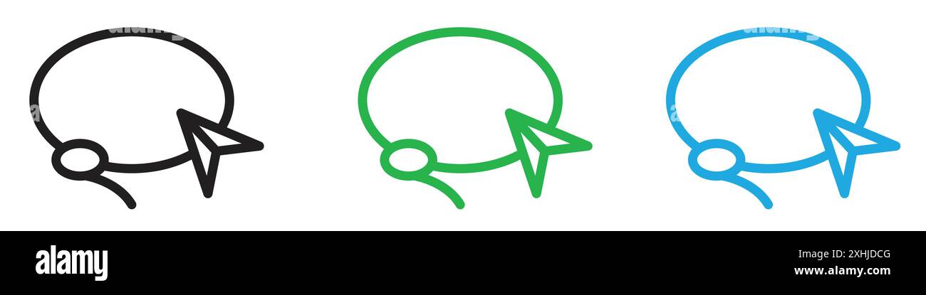 Lasso tool icon Black line art vector in black and white outline set ...