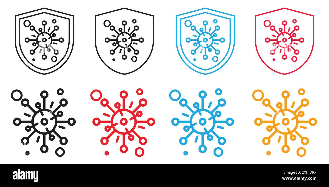 Strengthens immune system icon Black line art vector in black and white ...