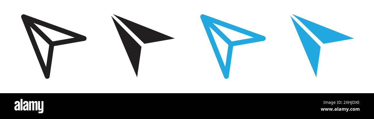 Selection tool icon Black line art vector in black and white outline ...