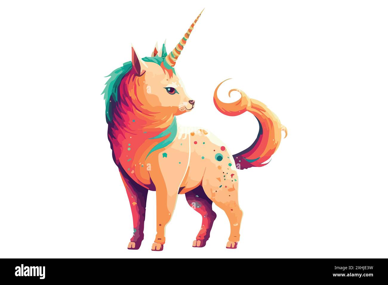 Caticorn cartoon hi-res stock photography and images - Alamy