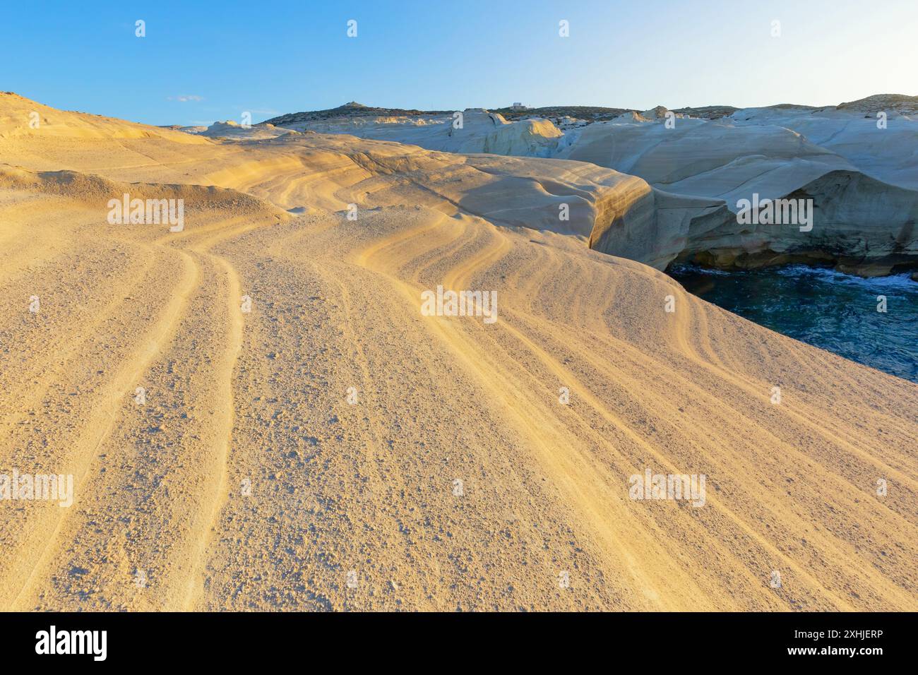 Rock formations, Sarakiniko, Milos Island, Greece Stock Photo - Alamy