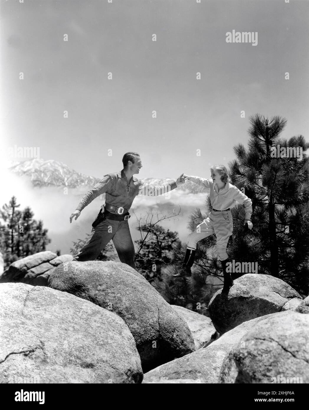 RANDOLPH SCOTT and VERNA HILLIE in MAN OF THE FOREST 1933 director ...
