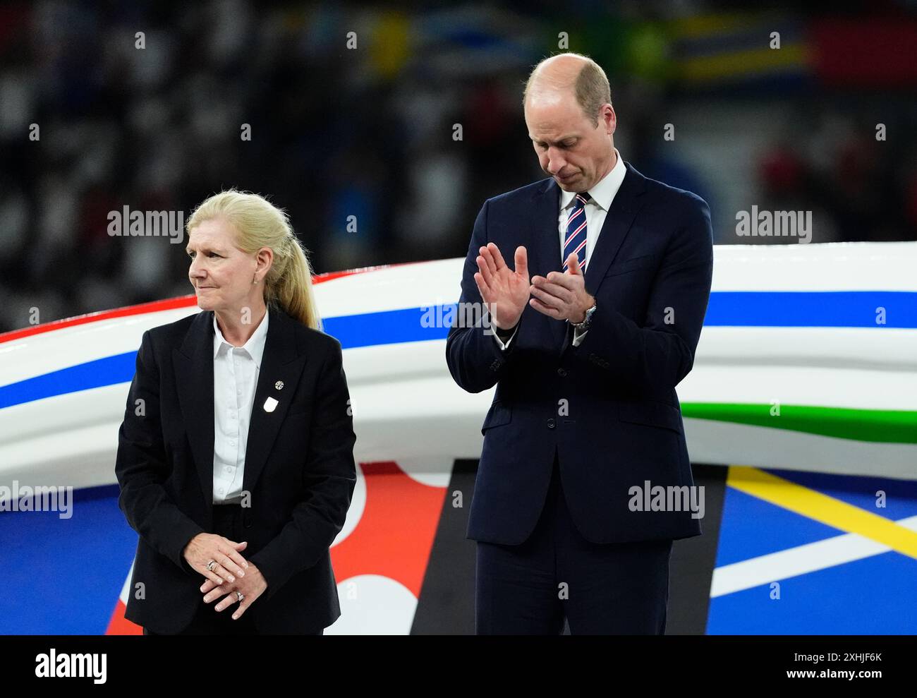 The Prince of Wales appears dejected with FA Chairperson Debbie Hewitt ...