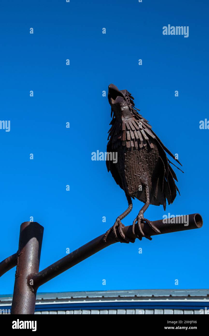 Raven sculpture at the stone sculpture park by the Four Corners in ...