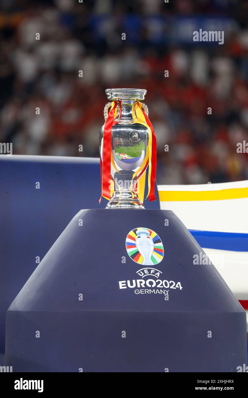 Berlin, Germany, 14, July, 2024. Uefa Euro Trophy during the match ...