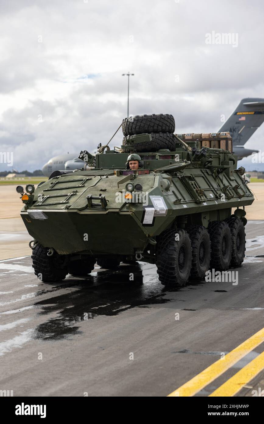 U.S. Marine Corps Lance Cpl. Hunter Wills, an LAV-25 Light Armored ...