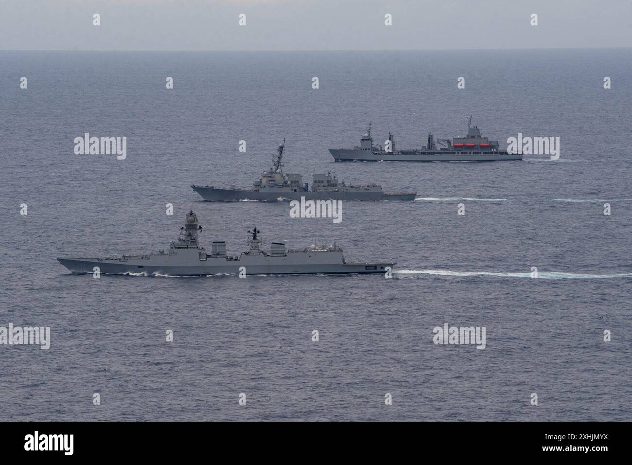 INDIAN OCEAN (July 12, 2024) The Indian Navy Visakhapatnam-class ...