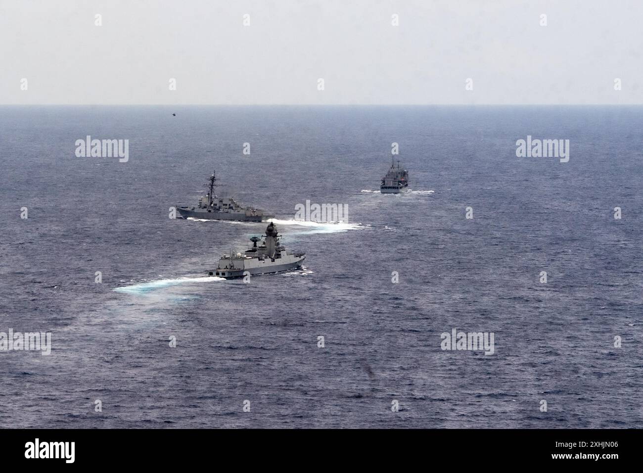 INDIAN OCEAN (July 12, 2024) The Indian Navy Visakhapatnam-class ...