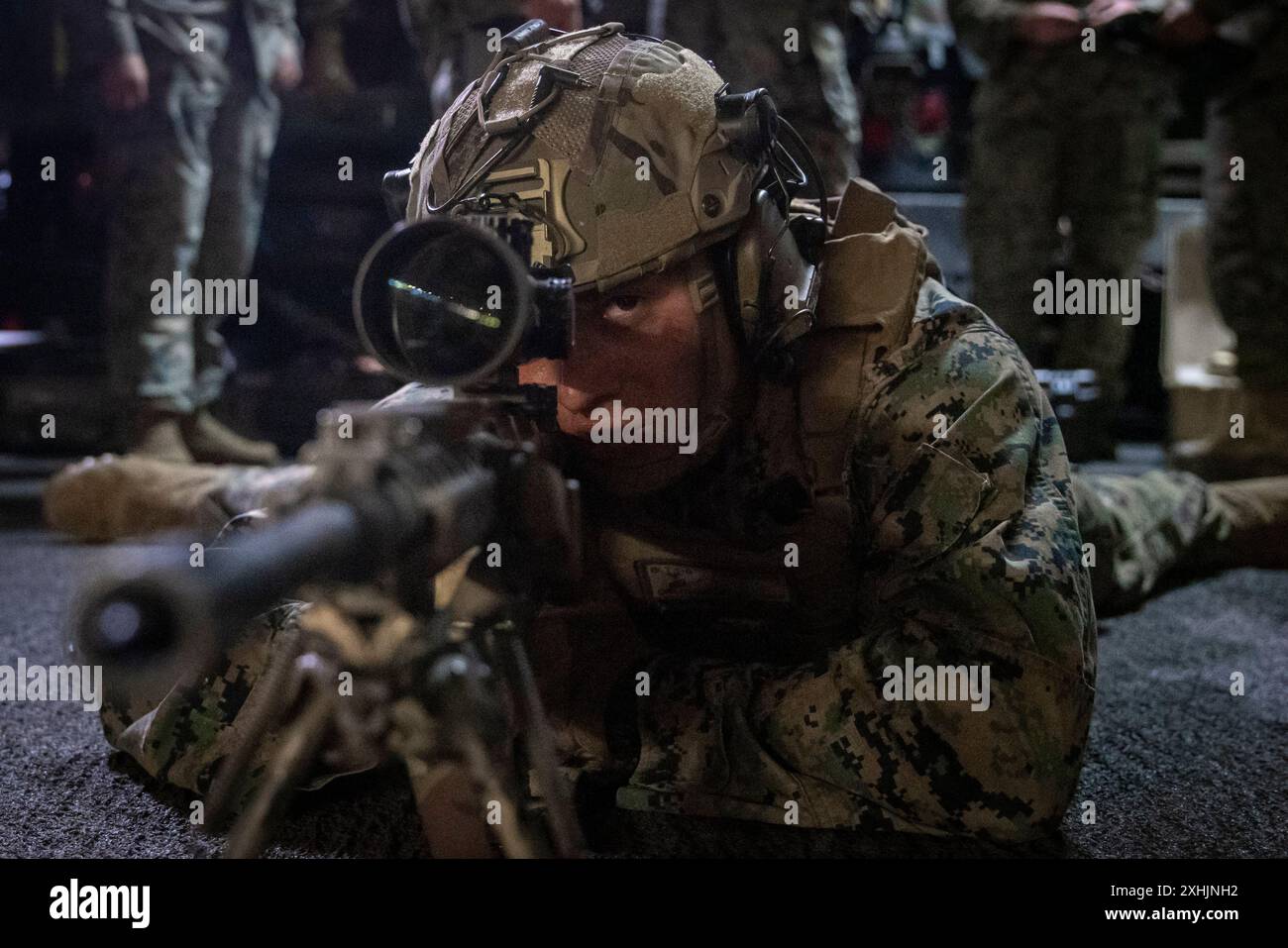 U.S. Navy Hospital Corpsman 3rd Class Ramon Colon, assigned to Weapons ...