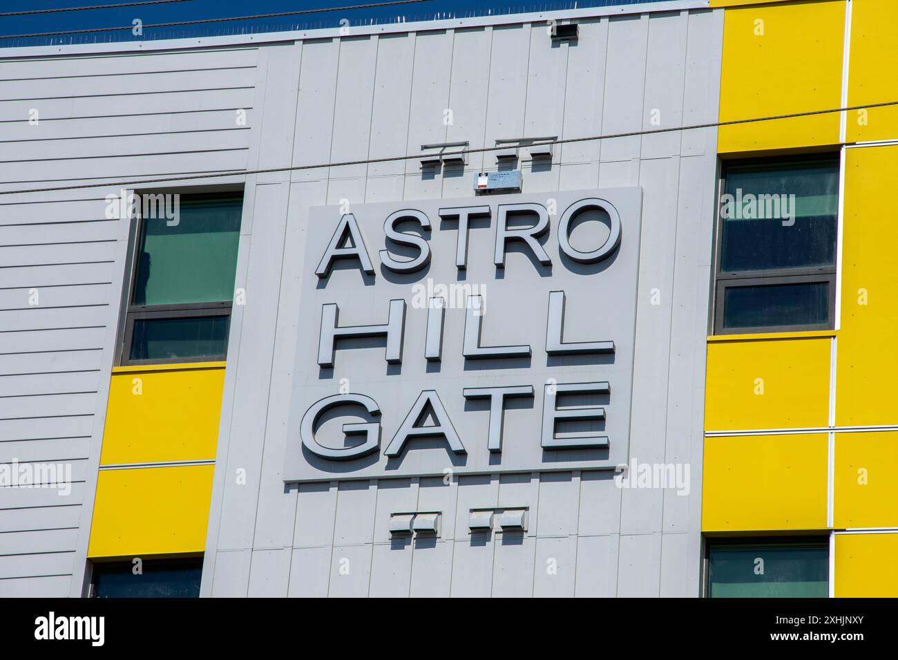 Astro Hill Gate apartments sign on Queen Elizabeth Way in Iqaluit ...