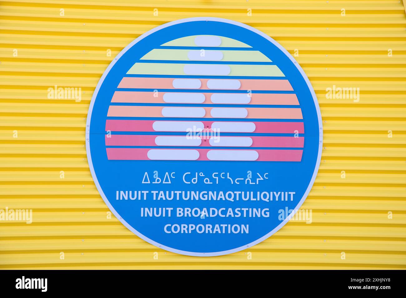 Inuit Broadcasting Corp sign in English, Inuktitut and Inuinnaqtun on ...