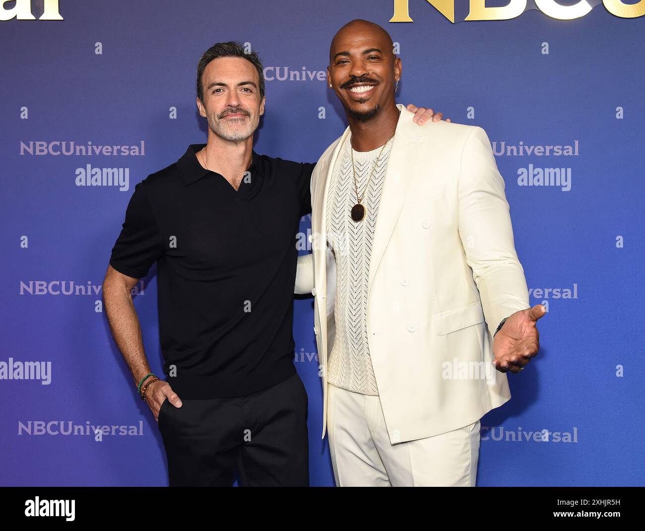 Pasadena, USA. 14th July, 2024. Reid Scott and Mehcad Brooks arriving to the 2024 NBCUniversal ...
