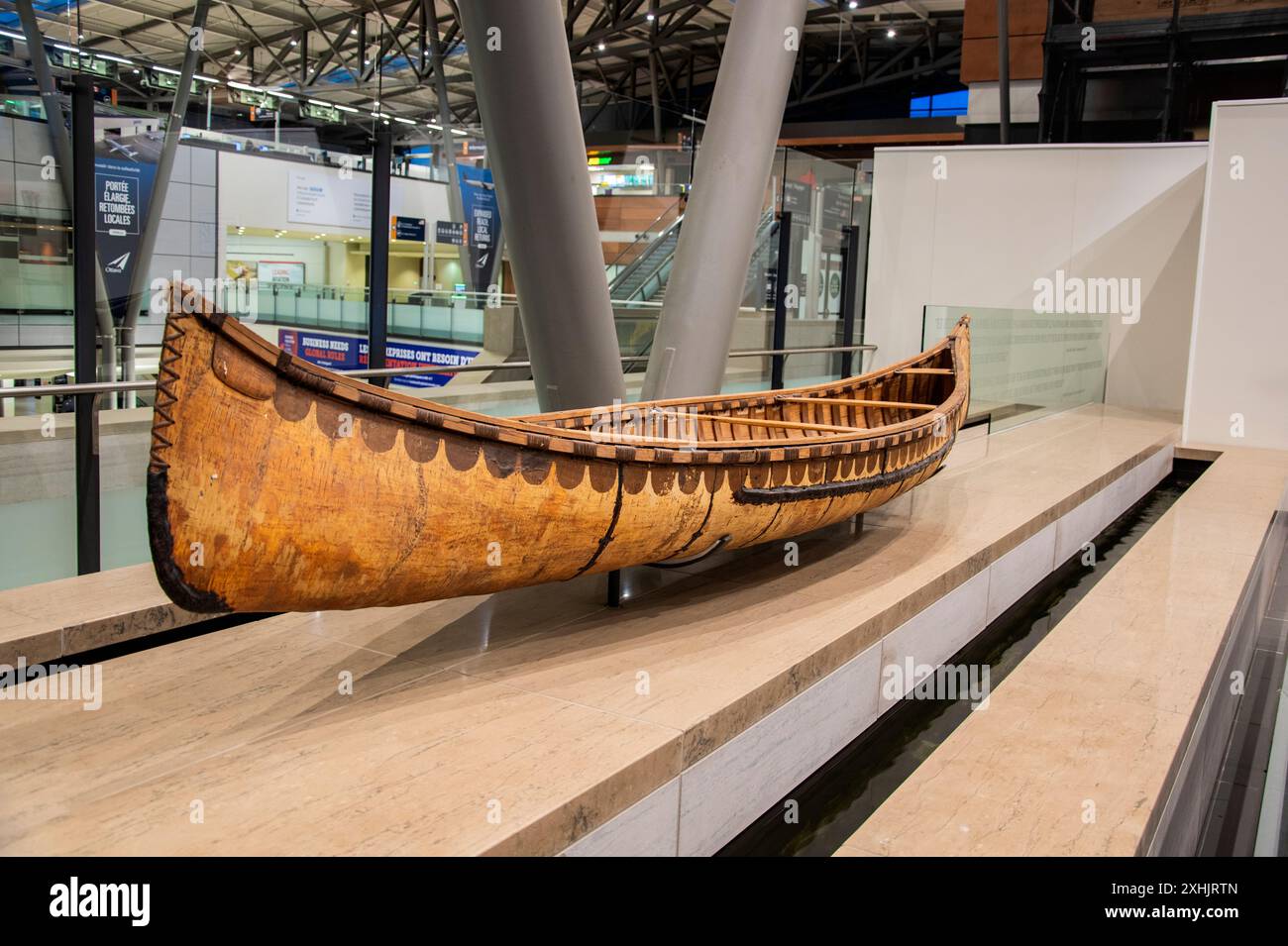 The Algonquin Birch Bark Canoe at Ottawa International Airport in ...