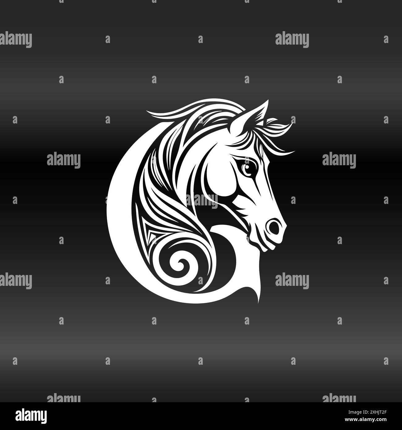 letter G Horse's head luxury logo and icon vector illustration template ...