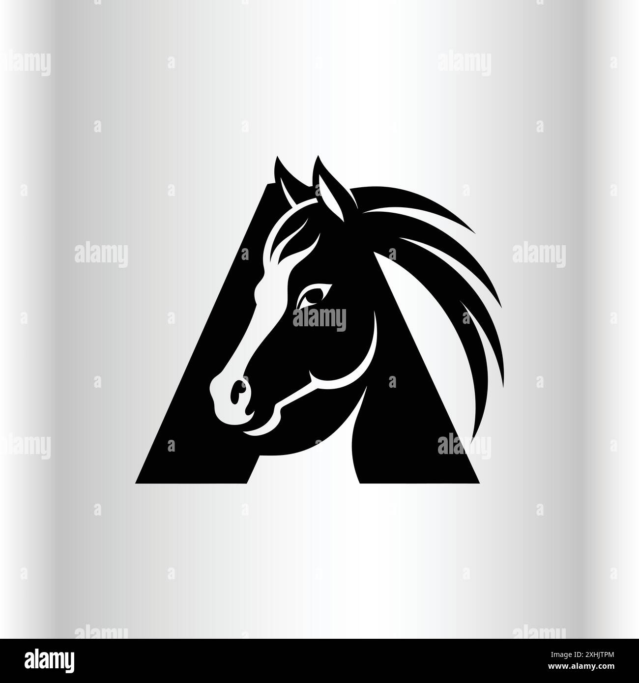 letter A Horse's head luxury logo and icon vector illustration template ...