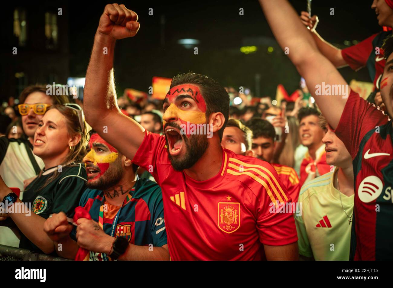 Spanische Fans in Stuttgart 20240714 UEFA EURO 2024 Public Viewing ...