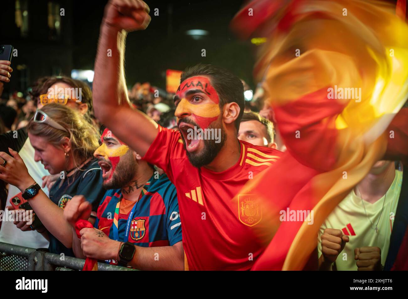 Spanische Fans in Stuttgart 20240714 UEFA EURO 2024 Public Viewing ...