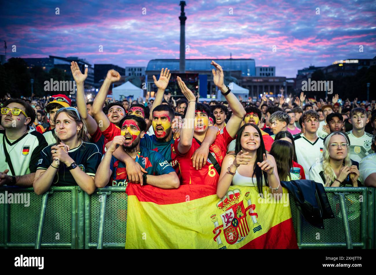 Spanische Fans in Stuttgart 20240714 UEFA EURO 2024 Public Viewing ...