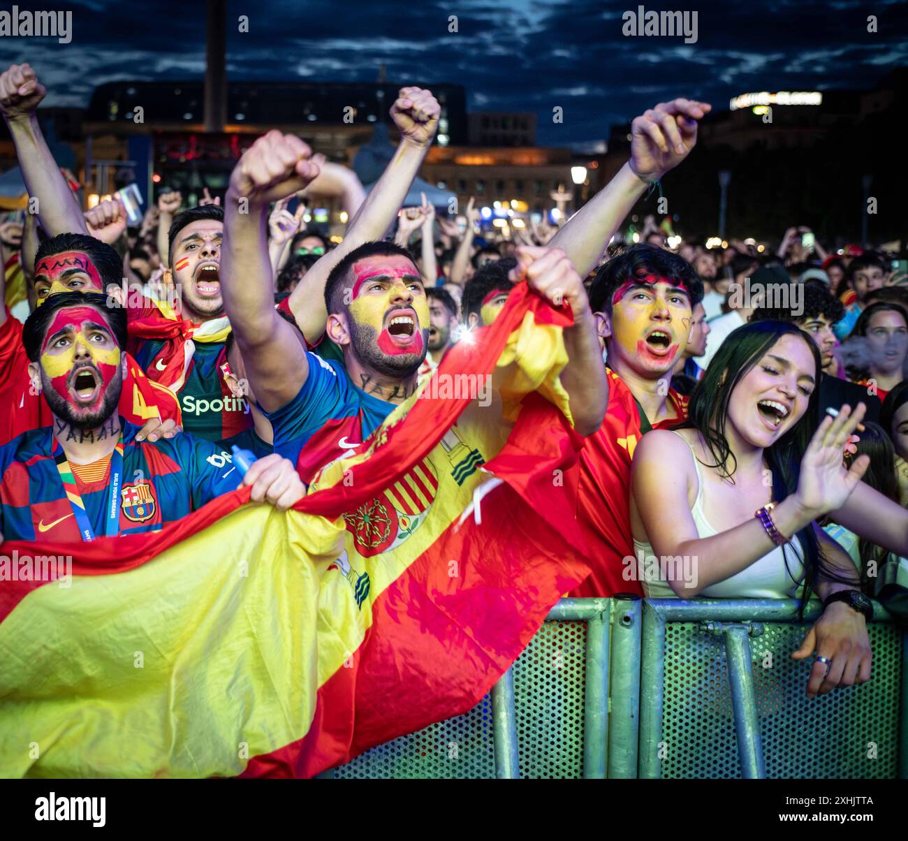 Spanische Fans in Stuttgart 20240714 UEFA EURO 2024 Public Viewing ...