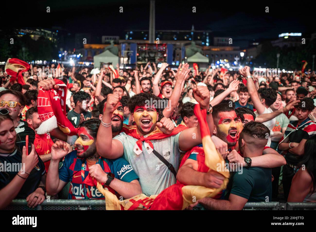 Spanische Fans in Stuttgart 20240714 UEFA EURO 2024 Public Viewing ...