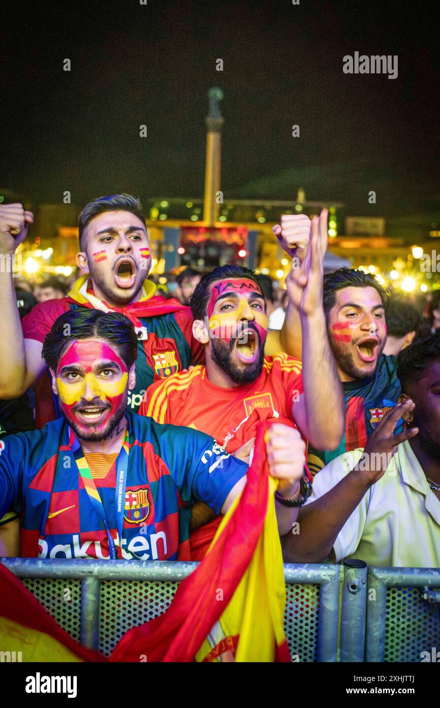 Spanische Fans in Stuttgart 20240714 UEFA EURO 2024 Public Viewing ...