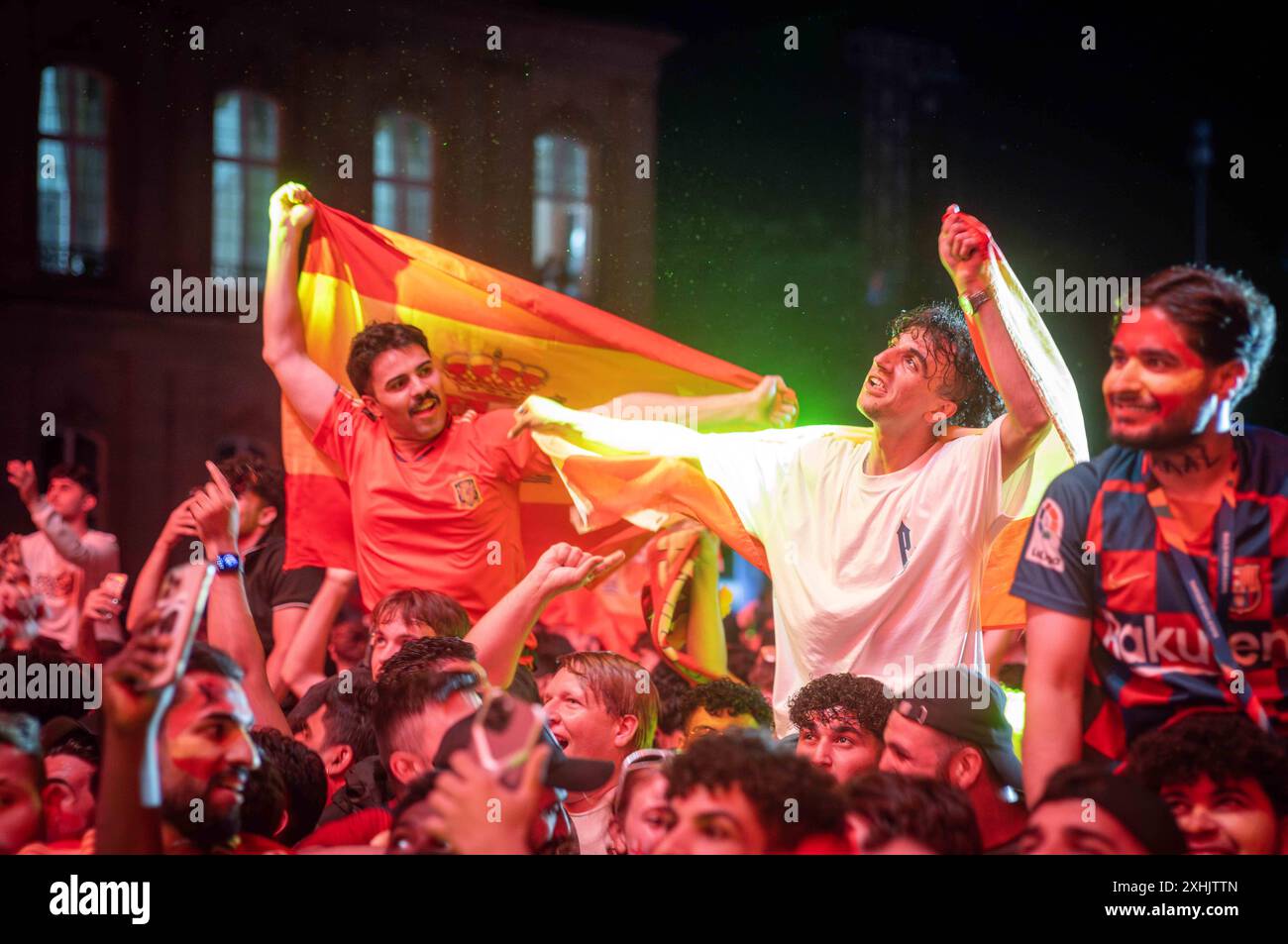 Spanische Fans in Stuttgart 20240714 UEFA EURO 2024 Public Viewing ...