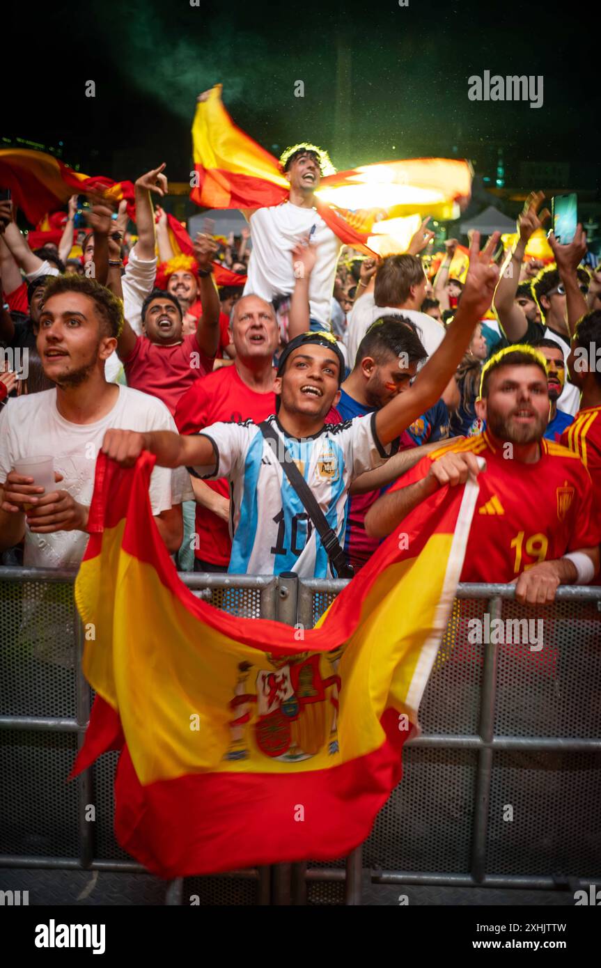Spanische Fans in Stuttgart 20240714 UEFA EURO 2024 Public Viewing ...