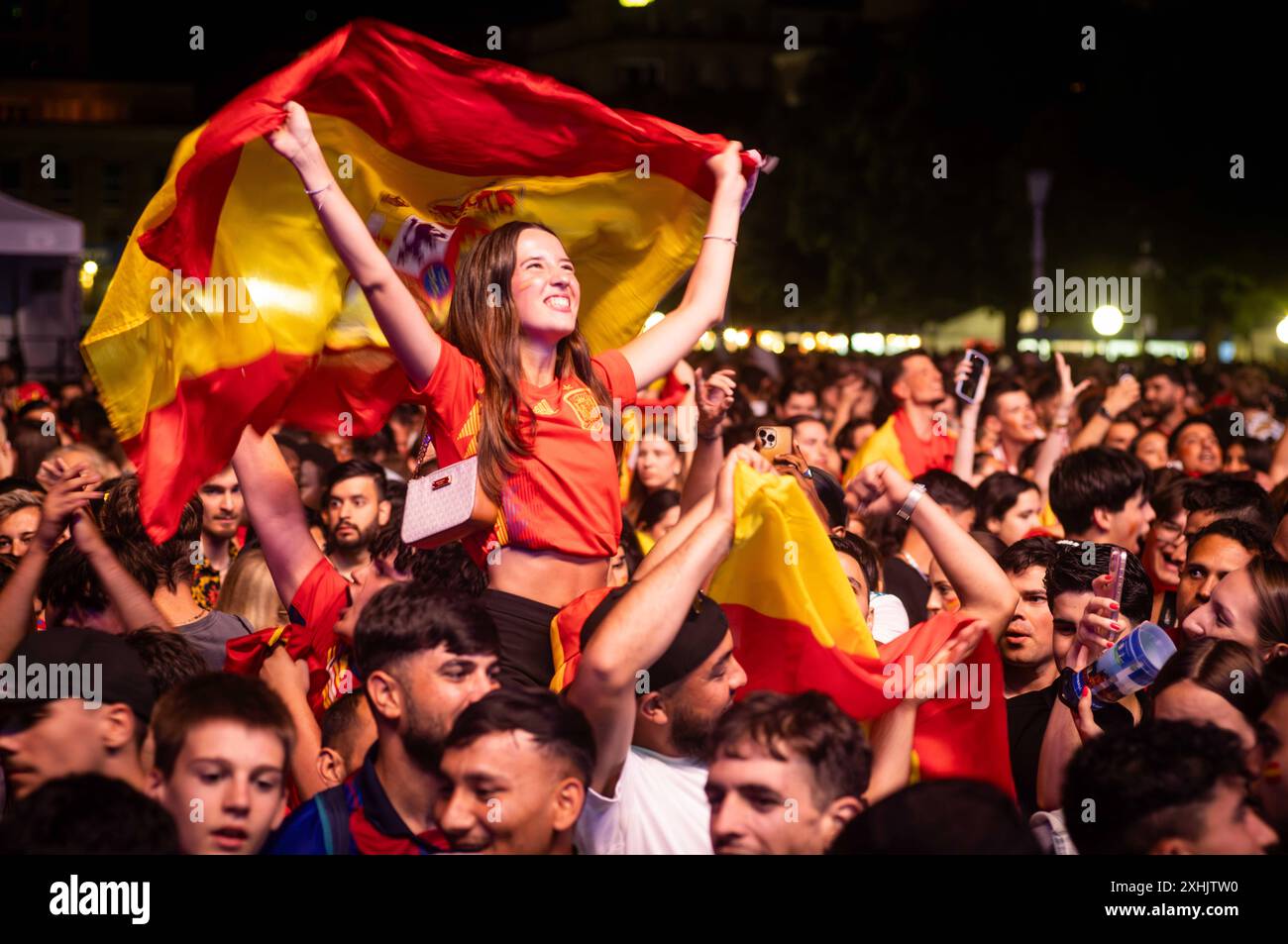Spanische Fans in Stuttgart 20240714 UEFA EURO 2024 Public Viewing ...