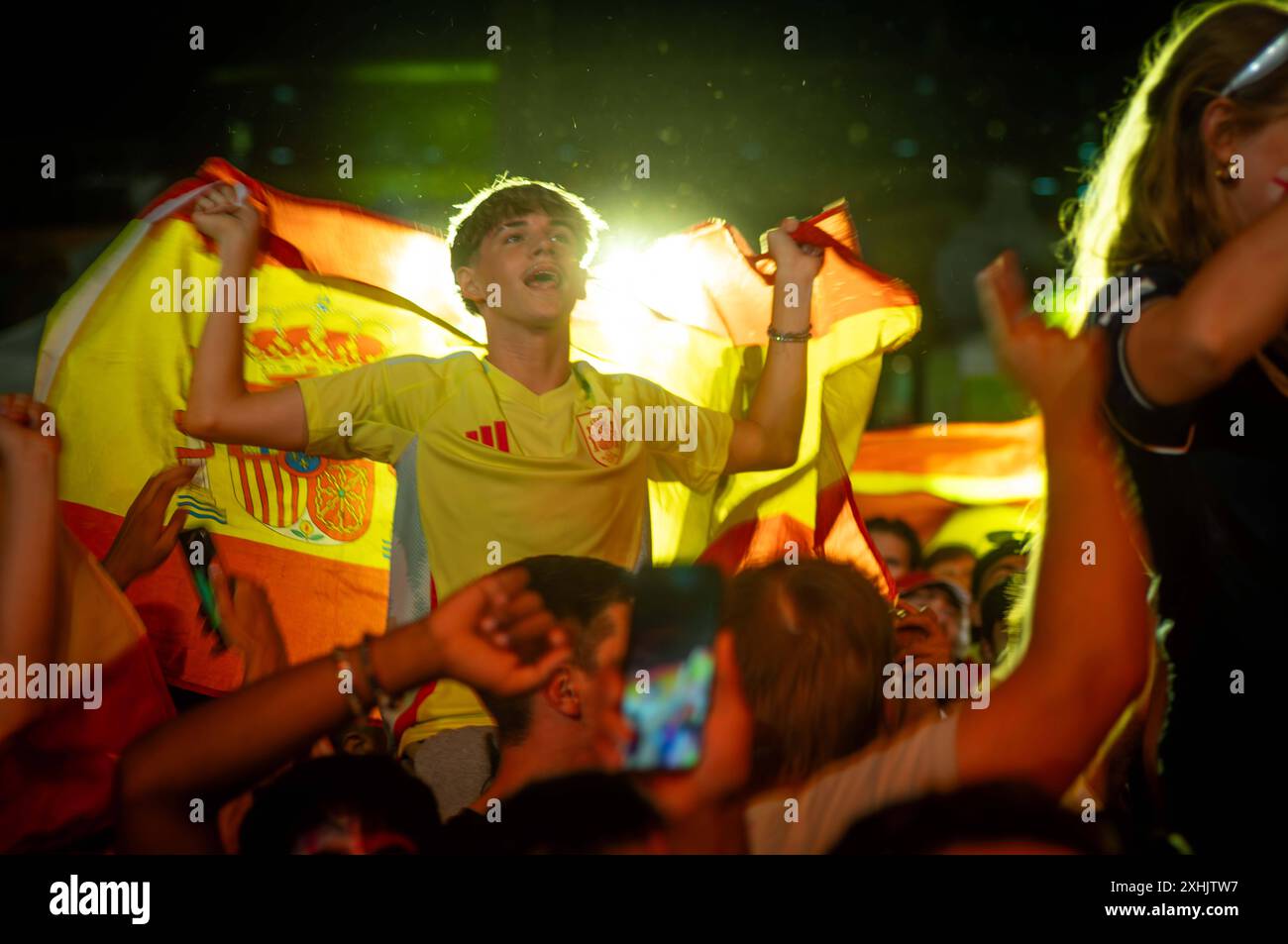 Spanische Fans in Stuttgart 20240714 UEFA EURO 2024 Public Viewing ...