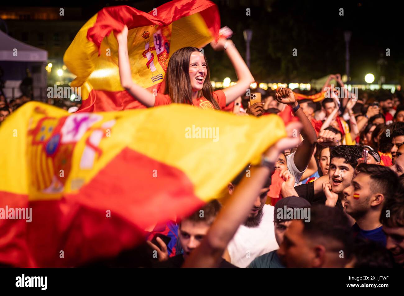 Spanische Fans in Stuttgart 20240714 UEFA EURO 2024 Public Viewing ...