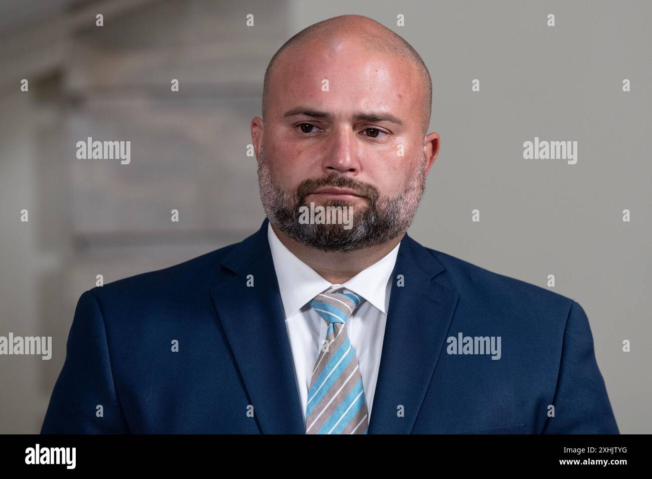Councilmember Joseph Borelli seen at City Hall in New York on July 14 ...