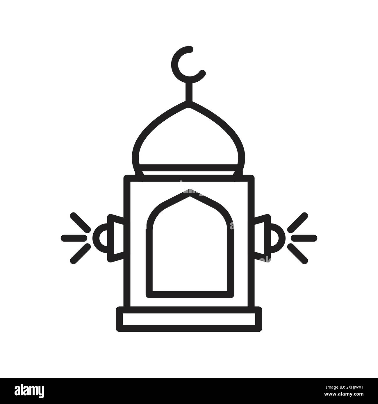 Muslim prayer line glyph Cut Out Stock Images & Pictures - Alamy
