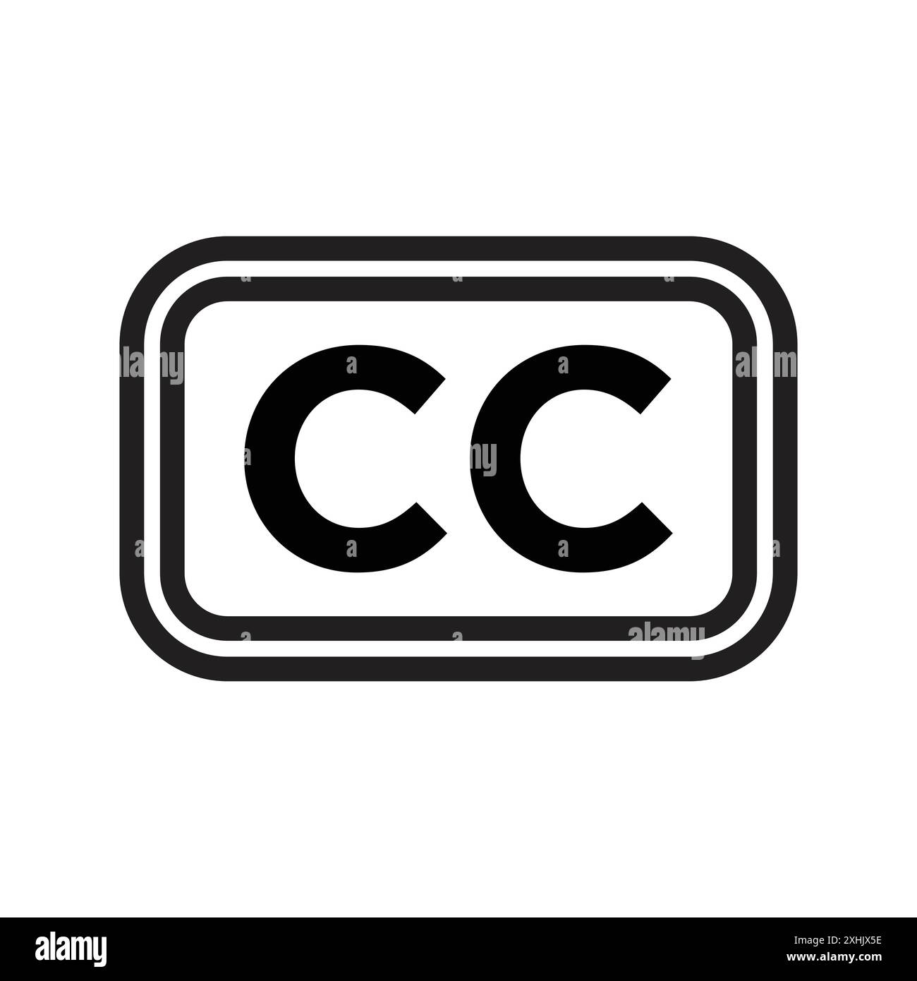 Closed caption icon Black line art vector in black and white outline ...