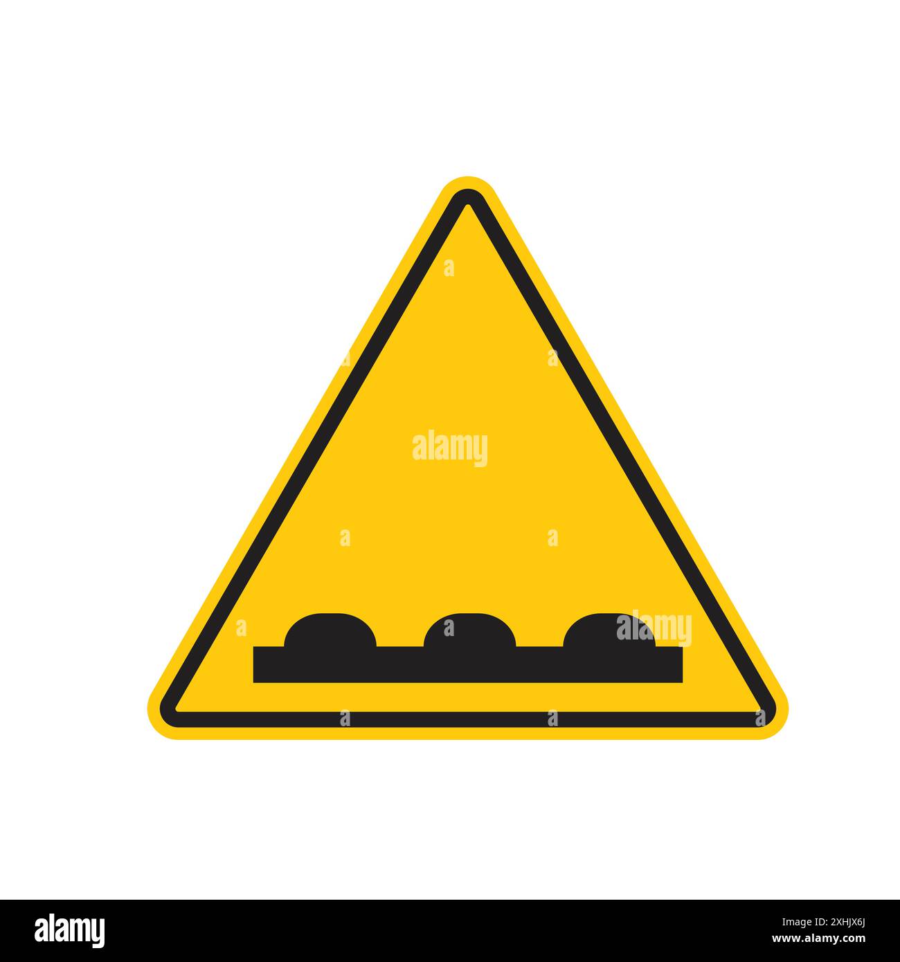 Caution speed Ramps sign Black line art vector in black and white outline set collection sign ...