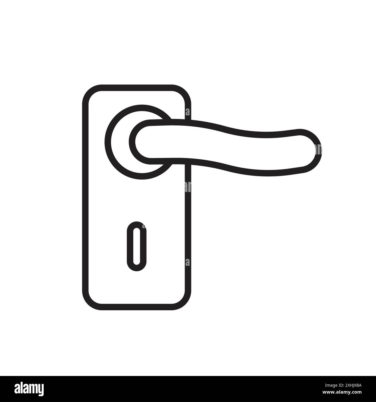 White line door handle icon hi-res stock photography and images - Alamy