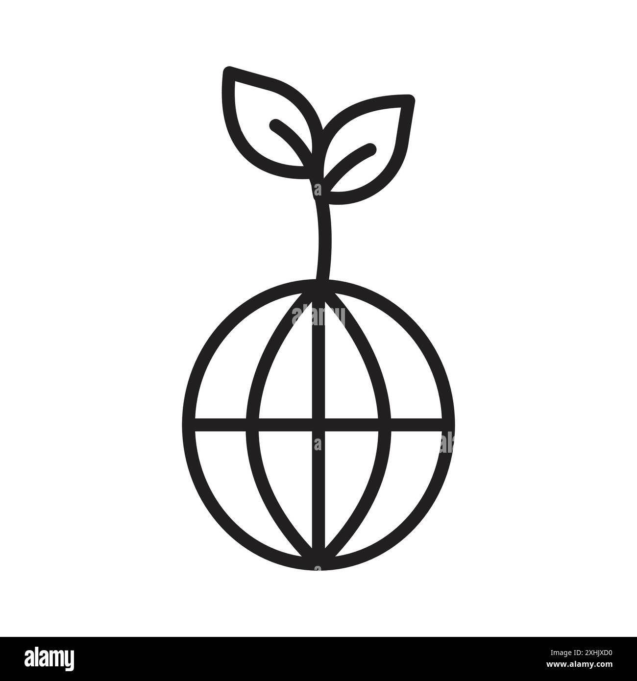 Ecology icon Black line art vector in black and white outline set ...