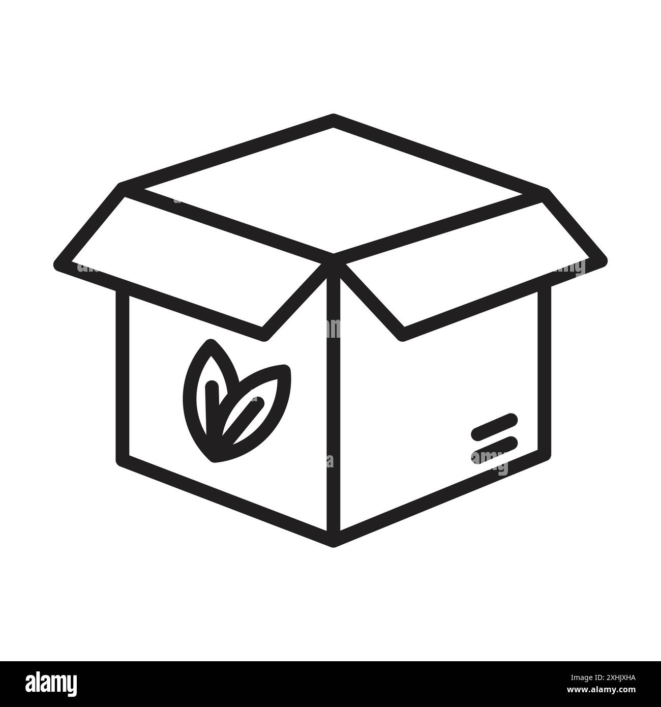 Eco packaging icon Black line art vector in black and white outline set ...
