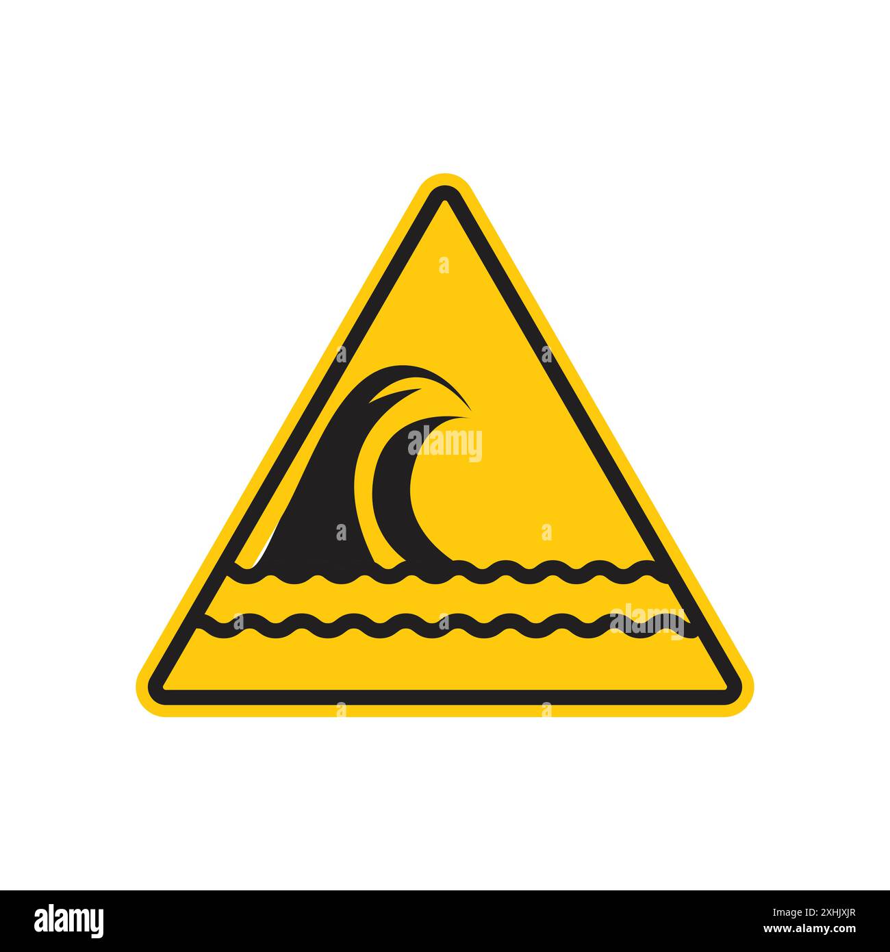 Flood warning sign Stock Vector Images - Alamy