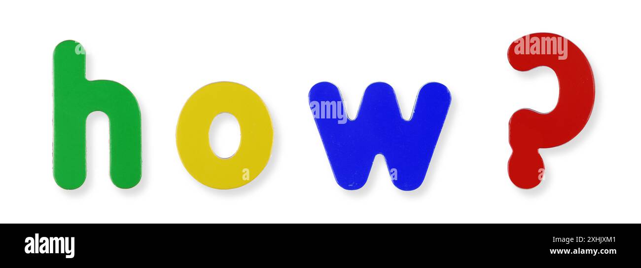 how word in magnetic letters Stock Photo - Alamy