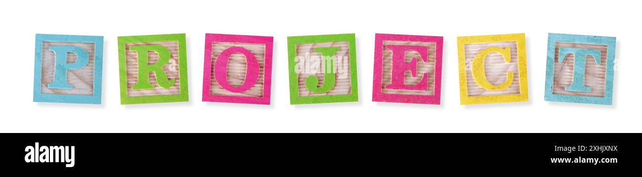 Project word with wood blocks Stock Photo - Alamy