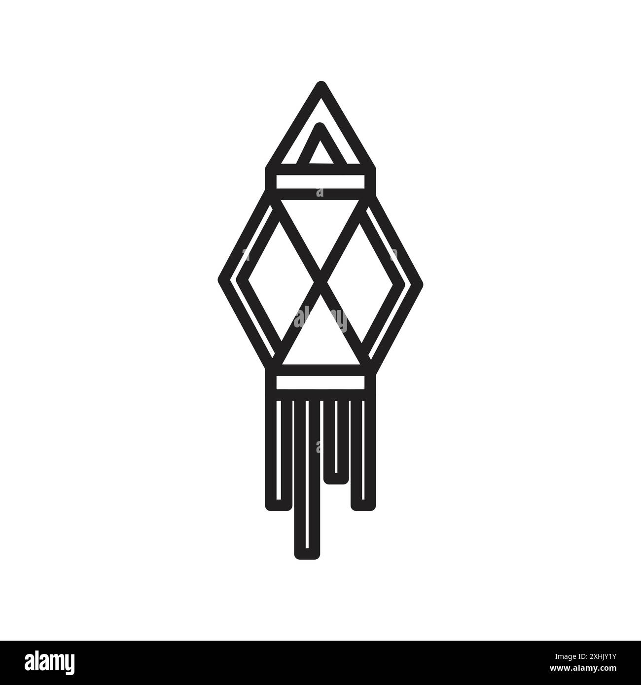 Kandeel icon Black line art vector in black and white outline set ...