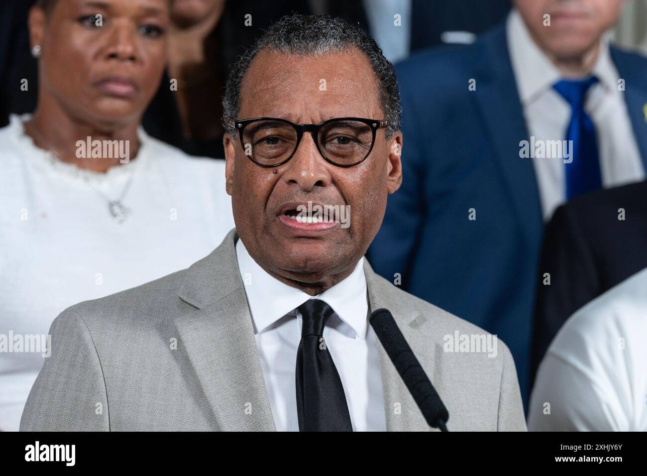 New York, USA. 14th July, 2024. Reverend A.R. Bernard speaks at City ...